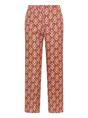 Malìparmi Chain-print Bootcut Trousers - Brown