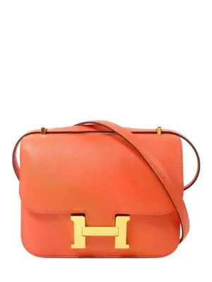 Hermès 2016 Mini Constance Cross Body Bag Orange