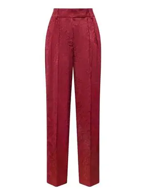 Malìparmi Damask-jacquard Trousers - Red