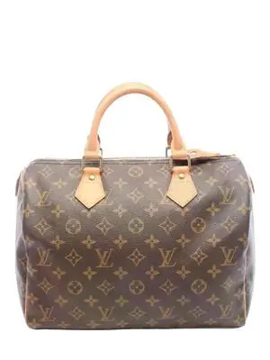 LOUIS VUITTON 2003 30 Speedy Monogram Tote Bag - Brown