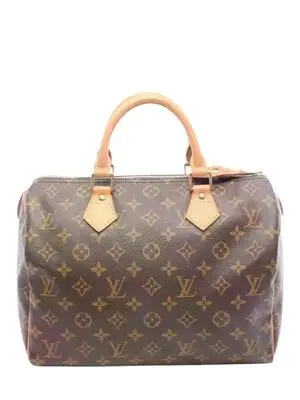 LOUIS VUITTON 2003 30 Speedy Monogram Tote Bag - Brown