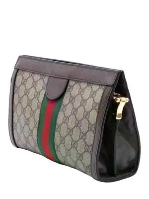 Gucci 2016-2026 Small Gg Supreme Web Ophidia Chain Crossbody Bag - Neutrals