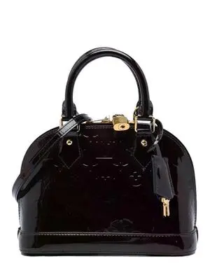 LOUIS VUITTON 2015 Monogram Vernis Alma Bb Satchel - Purple
