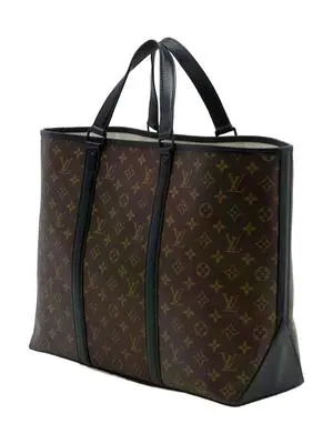 LOUIS VUITTON 2021-2026 Monogram Macassar Weekend Tote Gm Satchel - Black