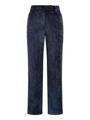 Malìparmi Corduroy Velvet Trousers - Blue