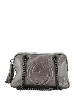 Gucci Soho Chain Zip Leather Small Shoulder Bag Metallic