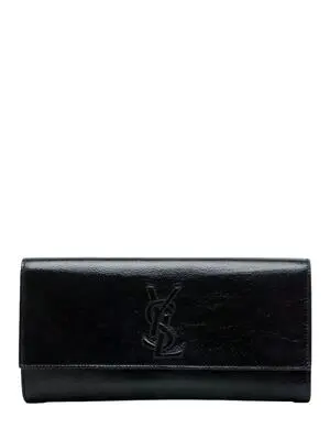 Saint Laurent 1991 Patent Belle Du Jour Clutch Bag Black