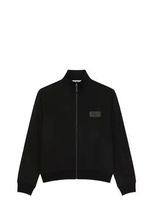 Givenchy Zipped Sweatshirt In Wool With Paris Patch - Black