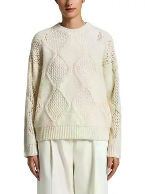 PESERICO Diamond-knit Sequin-embellished Sweater