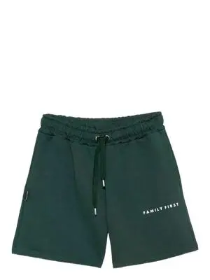 FAMILY FIRST Box Logo Drawstring Shorts - Green