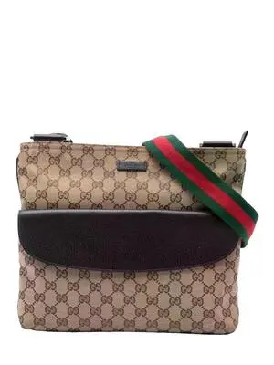 Gucci 2016-2026 Gg Canvas Web Crossbody Bag - Neutrals