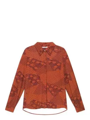 Malìparmi Mosaic Kimono-print Shirt - Red