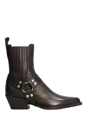 BIBI LOU Neri Biker-leather Boots - Brown