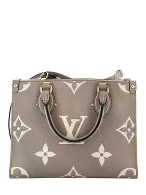 LOUIS VUITTON Onthego Bicolor Monogram Empreinte Giant Pm Tote Bag - Brown