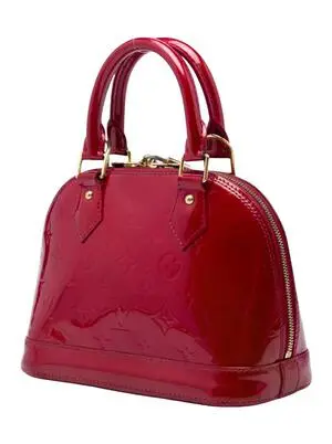 LOUIS VUITTON 2013 Monogram Vernis Alma Bb Satchel - Red