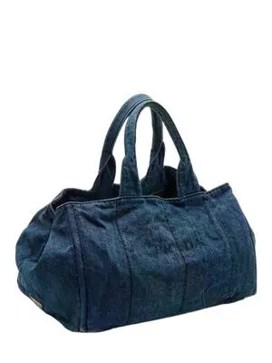 PRADA Medium Canapa Logo Tote Bag