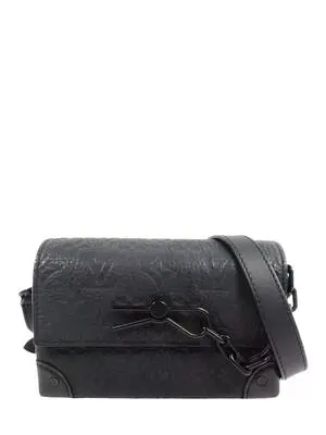 LOUIS VUITTON Monogram Taurillon Steamer Shoulder Bag - Black