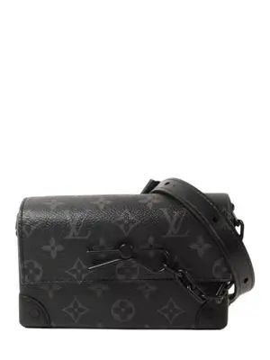 LOUIS VUITTON Monogram Eclipse Steamer Mini Shoulder Bag - Black