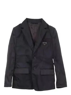 Prada 2010s Re-nylon Triangle-logo Blazer - Black