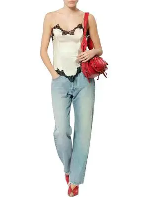 Isabel Marant Étoile Amael Lace-trim Camisole - Neutrals