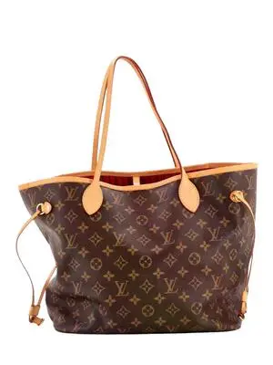 LOUIS VUITTON Neverfull Nm Monogram Canvas Mm Tote Bag - Brown