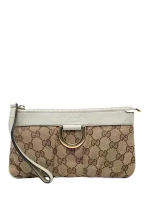 Gucci 2000-2015 Gg Canvas Abbey D Ring Wristlet Pouch - Neutrals