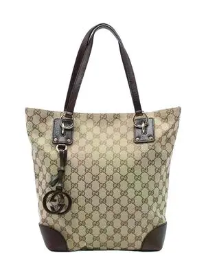 Gucci 2016-2026 Gg Canvas Gg Charm Tote Bag - Neutrals