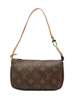 LOUIS VUITTON 2003 Monogram Mini Pochette Accessoires Handbag - Brown