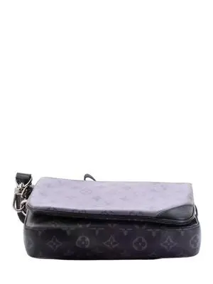 LOUIS VUITTON Trio Messenger Bag Reverse Monogram Eclipse Canvas Crossbody Bag - Black