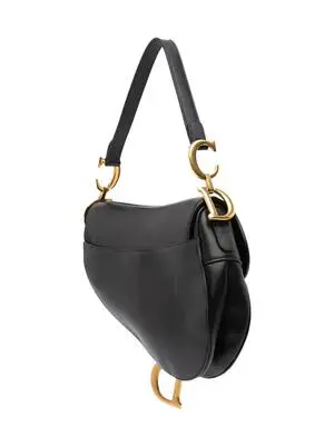 Dior 2018 Smooth Calfskin Saddle Bag Shoulder Bag - Black