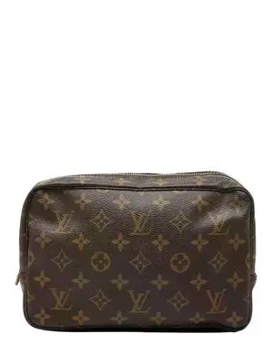 LOUIS VUITTON 1987 Monogram Trousse Toilette 23 Clutch Bag - Brown