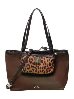 V°73 Leopard-print Pouch Tote Bag - Brown