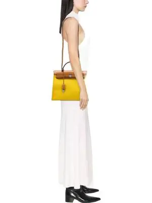 Hermès 2019 Toile Herbag Zip 31 Satchel Yellow