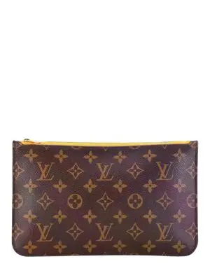LOUIS VUITTON Neverfull Pochette Monogram Canvas Large Pouch - Brown