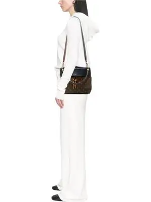 LOUIS VUITTON 2017 Monogram Tuileries Besace Satchel - Brown