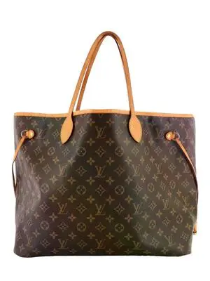LOUIS VUITTON Neverfull Nm Monogram Canvas Gm Tote Bag - Brown