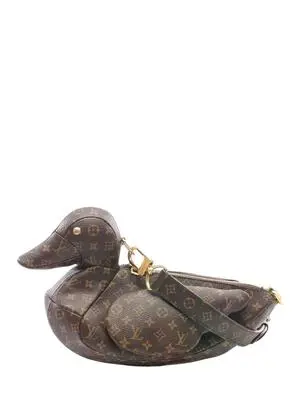 LOUIS VUITTON X Nigo 2010s Duck Monogram Shoulder Bag - Brown