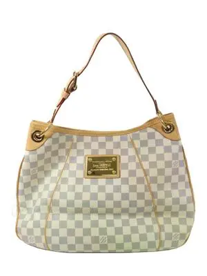 LOUIS VUITTON Pm Galliera Damier Azur Shoulder Bag Neutrals