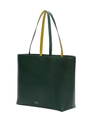 LA PORTEGNA Olivia Leather Tote Bag - Green