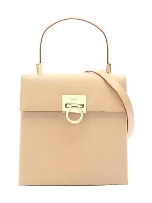 FERRAGAMO 2010s Gancini Flip-lock Tote Bag - Neutrals