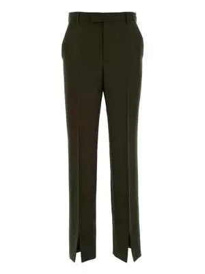 Gucci Slit Trousers - Green