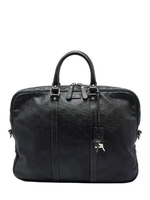 Gucci 2016-2026 Guccissima Business Bag - Brown
