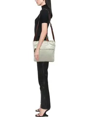 Gucci 2000-2015 Gg Canvas Satchel - White
