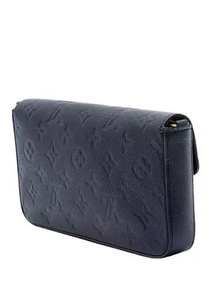 LOUIS VUITTON 2018 Monogram Empreinte Pochette Felicie Crossbody Bag - Black
