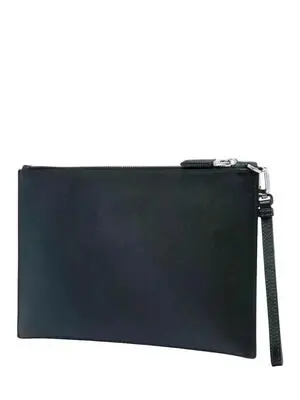 Prada 2013-2026 Saffiano Logo Clutch Bag - Black