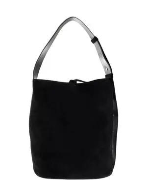 LIÉ STUDIO Norma Suede Shoulder Bag Black