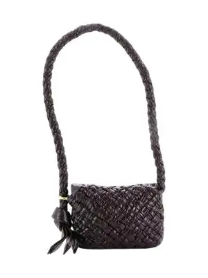 Bottega Veneta Kalimero Citta Intrecciato Plisse Leather Shoulder Bag - Brown