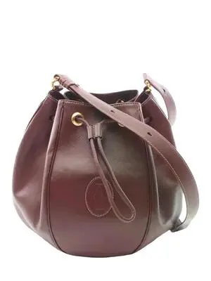 CARTIER 2010s Mast Line Drawstring Shoulder Bag