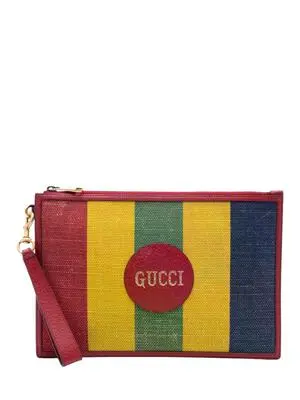 Gucci 2000-2015 Baiadera Canvas Striped Clutch Bag Multicolour
