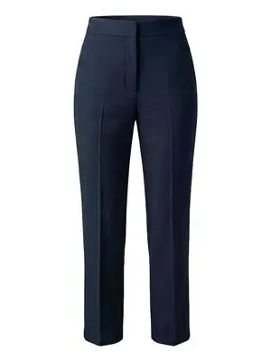 BOSS Straight-fit Pants In Matte Fabric - Blue